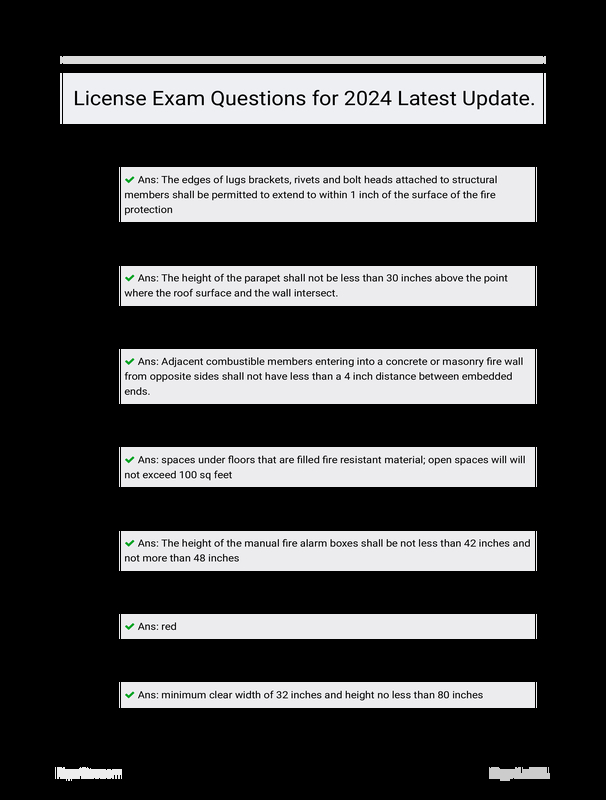 License Exam Questions For 2024 Latest Update.