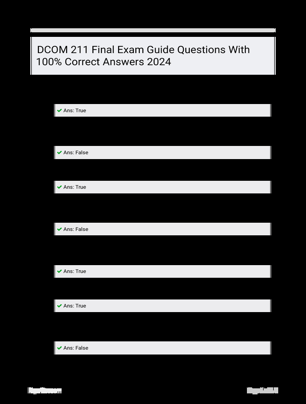 DCOM 211 Final Exam Guide Questions With 100% Correct Answers 2024