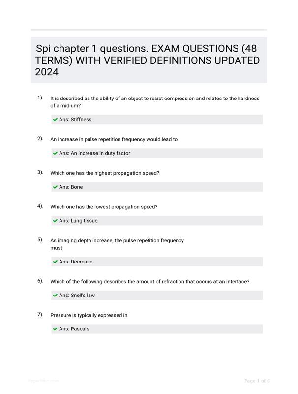 Spi Chapter 1 Questions. EXAM QUESTIONS (48 TERMS) WITH VERIFIED ...