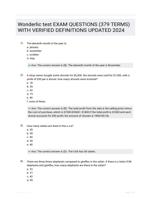 Wonderlic Test EXAM QUESTIONS (379 TERMS) WITH VERIFIED DEFINITIONS ...