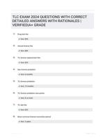 TLC EXAM 2024 QUESTIONS WITH CORRECT DETAILED ANSWERS WITH RATIONALES ...