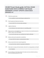 HS-BCP Exam Study Guide /ACTUAL EXAM QUESTIONS WITH CORRECT DETAILED ...