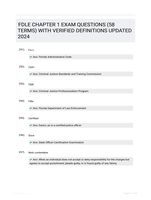 FDLE CHAPTER 1 EXAM QUESTIONS (58 TERMS) WITH VERIFIED DEFINITIONS ...