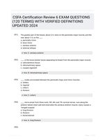 CSFA Certification Review 6 EXAM QUESTIONS (120 TERMS) WITH VERIFIED ...