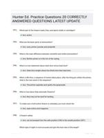 Hunter Ed. Practice Questions 20 CORRECTLY ANSWERED QUESTIONS LATEST UPDATE