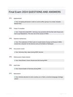 Final Exam 2024 QUESTIONS AND ANSWERS