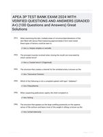 APEA 3P TEST BANK EXAM 2024 WITH VERIFIED QUESTIONS AND ANSWERS (GRADED ...