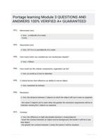 Portage Learning Module 3 QUESTIONS AND ANSWERS 100% VERIFIED A+ GUARANTEED