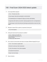 100 - Final Exam 2024/2025 Latest Update