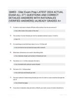 QMED - Oiler Exam Prep LATEST 2024 ACTUAL EXAM ALL 271 QUESTIONS AND ...