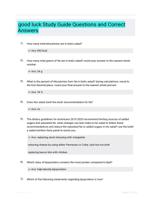 Good Luck Study Guide Questions And Correct Answers