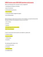 CRRN Practice EXAM 2024-2025 QUESTIONS And ANSWERS