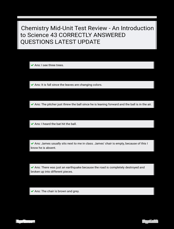 Chemistry Mid-Unit Test Review - An Introduction to Science 43 ...