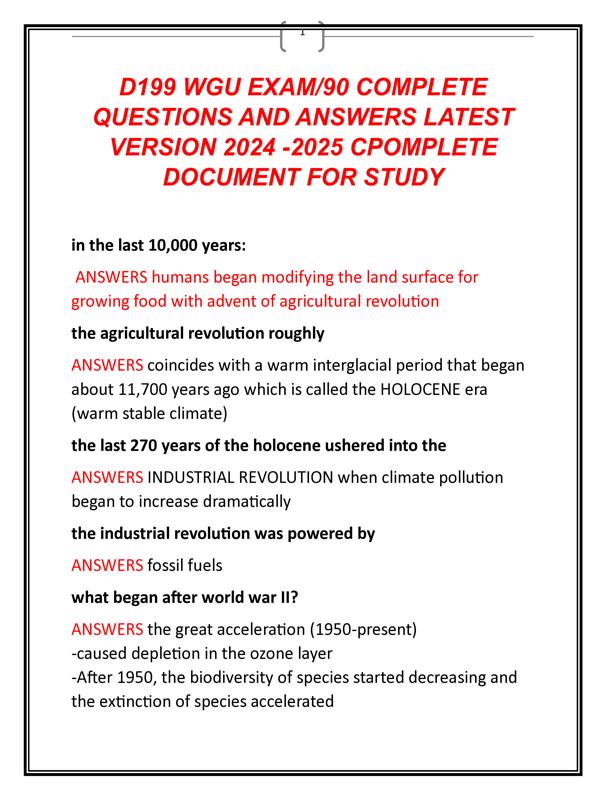 D199 WGU EXAM/90 COMPLETE QUESTIONS AND ANSWERS LATEST VERSION 2024 ...