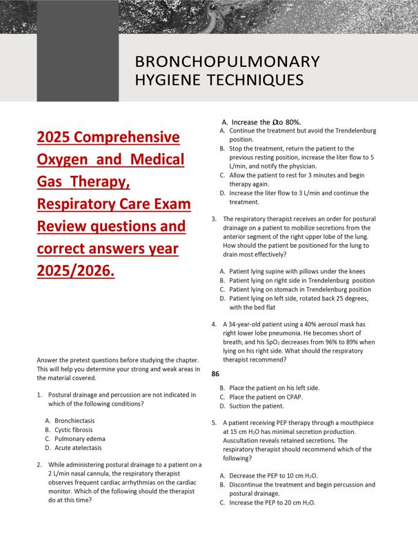 2025 Comprehensive Oxygen and Medical Gas Therapy, Respiratory Care ...