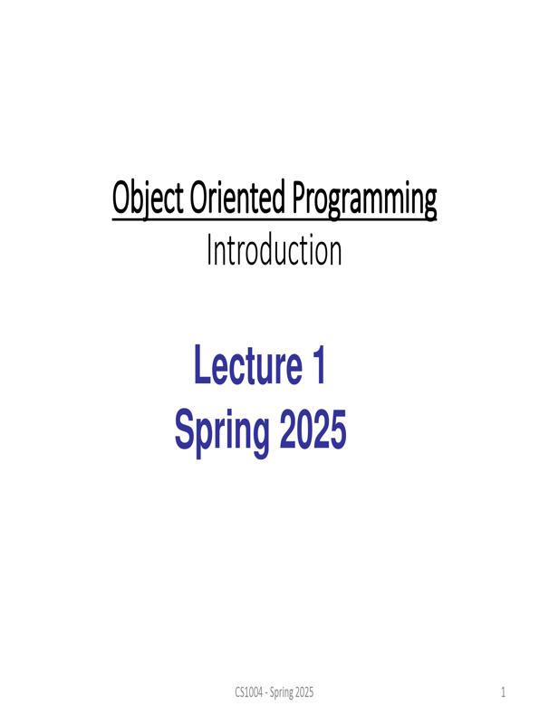 Object Oriented Programming in C++ Notes - PaperSoc