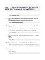 UCF FIN 3403 Exam 1 Questions and Answers 2024/2025( A+ GRADED 100% ...